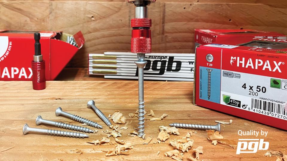 Nieuw: Hapax-houtschroeven met 4Top coating | Close Up News